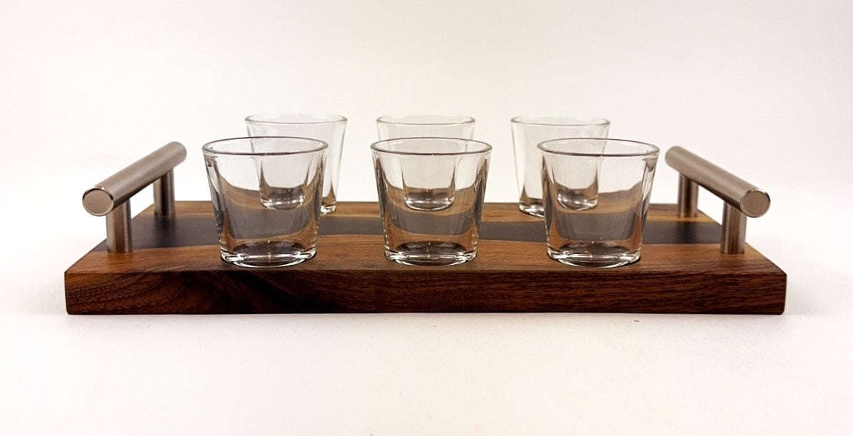 Walnut Epoxy Resin River Shot Serving Tray – The WoodenStone