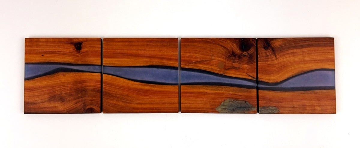 Applewood Epoxy Resin River Coasters (set of 4) – The WoodenStone
