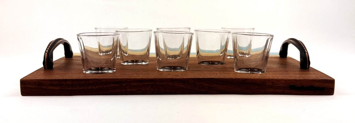 Walnut Epoxy Resin Shot Serving Tray – The WoodenStone
