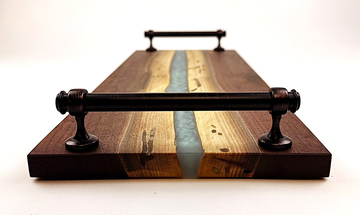 Walnut Epoxy Resin River Serving Tray – The WoodenStone