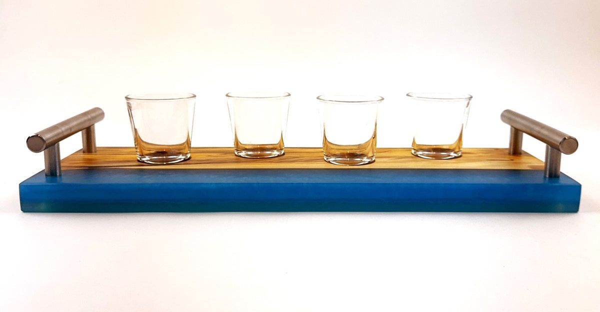 Spalted Maple Epoxy Resin Shot Serving Tray – The WoodenStone