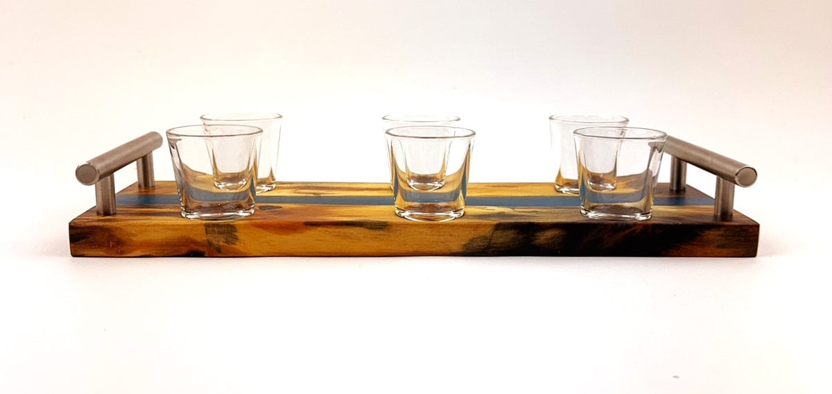 Spalted Maple Epoxy Resin River Shot Serving Tray – The WoodenStone