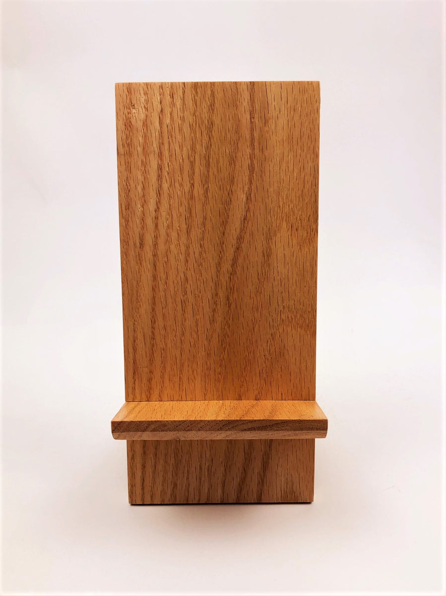 Red Oak Phone Stand – The WoodenStone