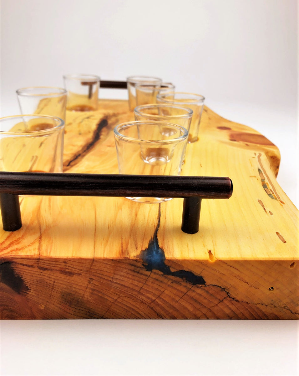 White Pine Epoxy Resin Shot Serving Tray – The WoodenStone