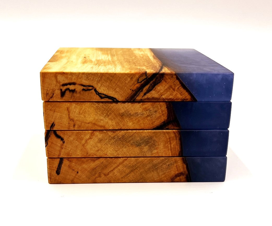 Spalted Maple Epoxy Resin Coasters (set of 4) – The WoodenStone