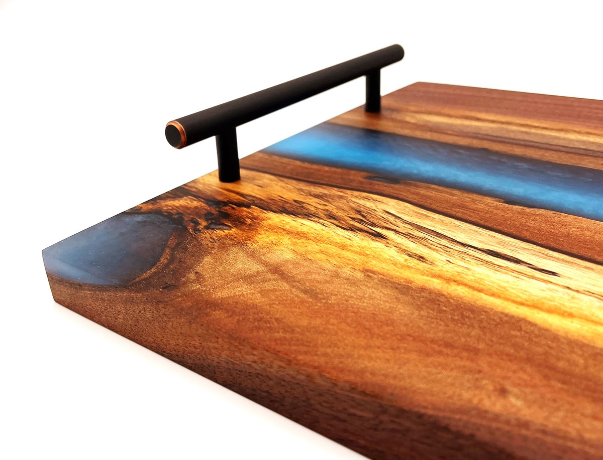 XL Walnut Epoxy Resin River Serving Tray – The WoodenStone