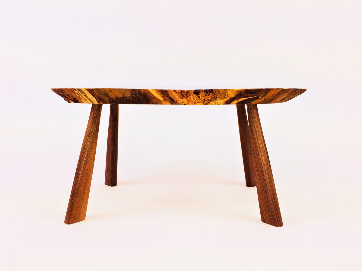 Live Edge Cherry Burl Table with Walnut Legs – The WoodenStone